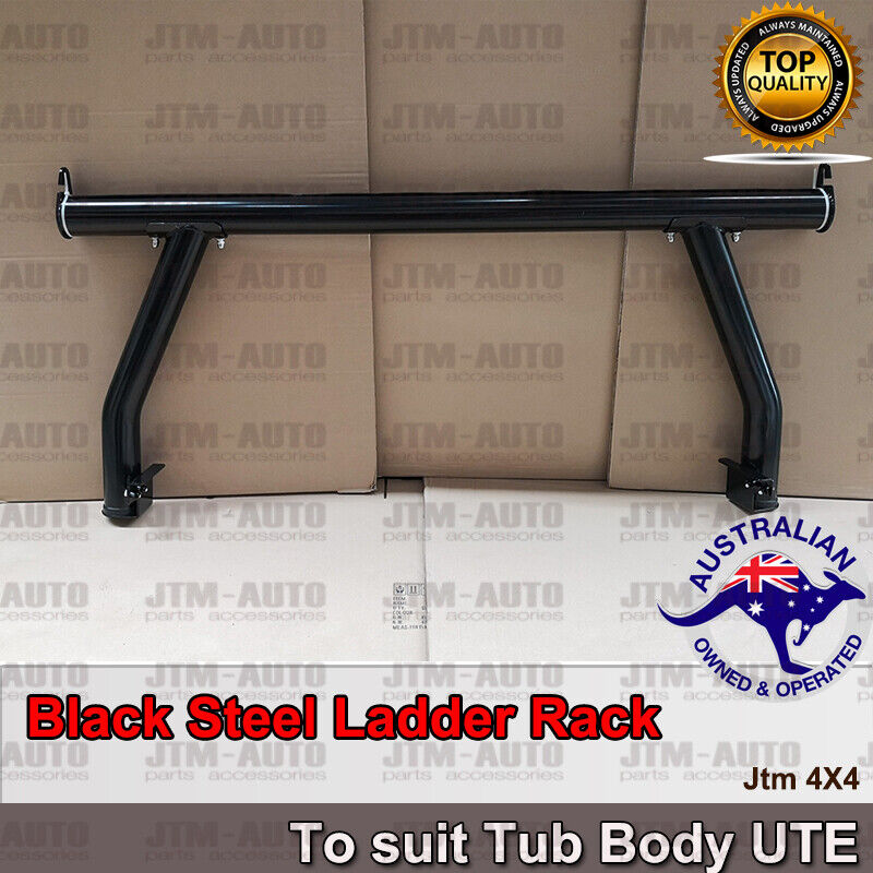 Universal Black Steel Ladder Rack Roll Bar for Ute Tub Hilux Amarok ...