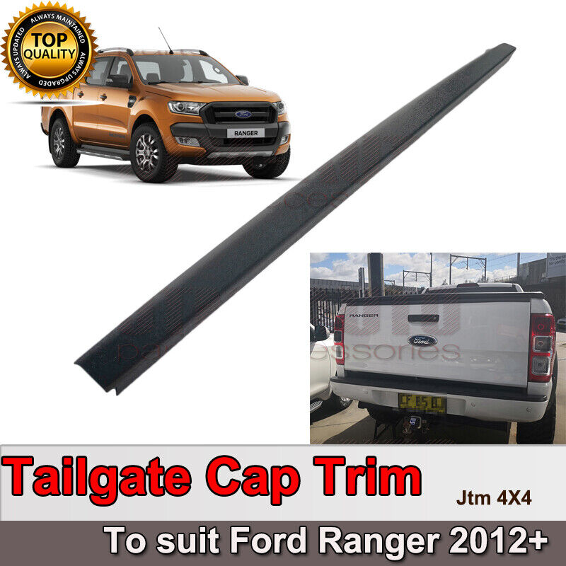Tailgate Cap Protection Cover Trim Black to suit Ford Ranger PX PX2 PX3 ...