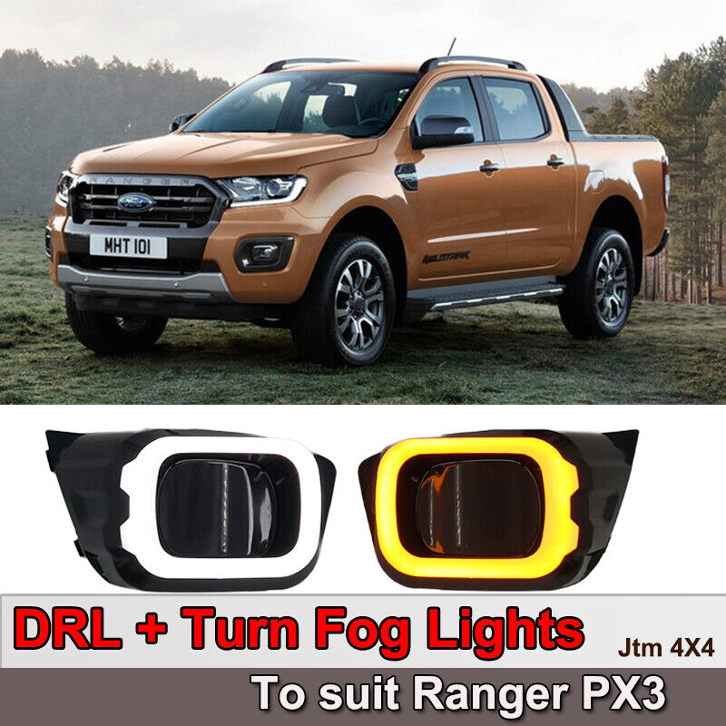 Daytime Running Lights DRL with Turn Indicator to suit Ford Ranger PX3 ...