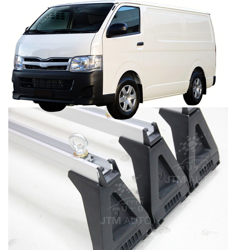 3 X HEAVY DUTY ADJUSTABLE ROOF RACKS to suit Toyota Hiace LWB HIACE ...