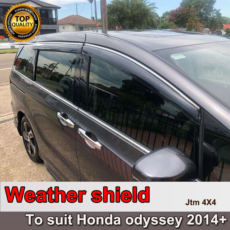 INJ Chrome Weather Shield Weathershield Window Visor for Honda Odyssey ...