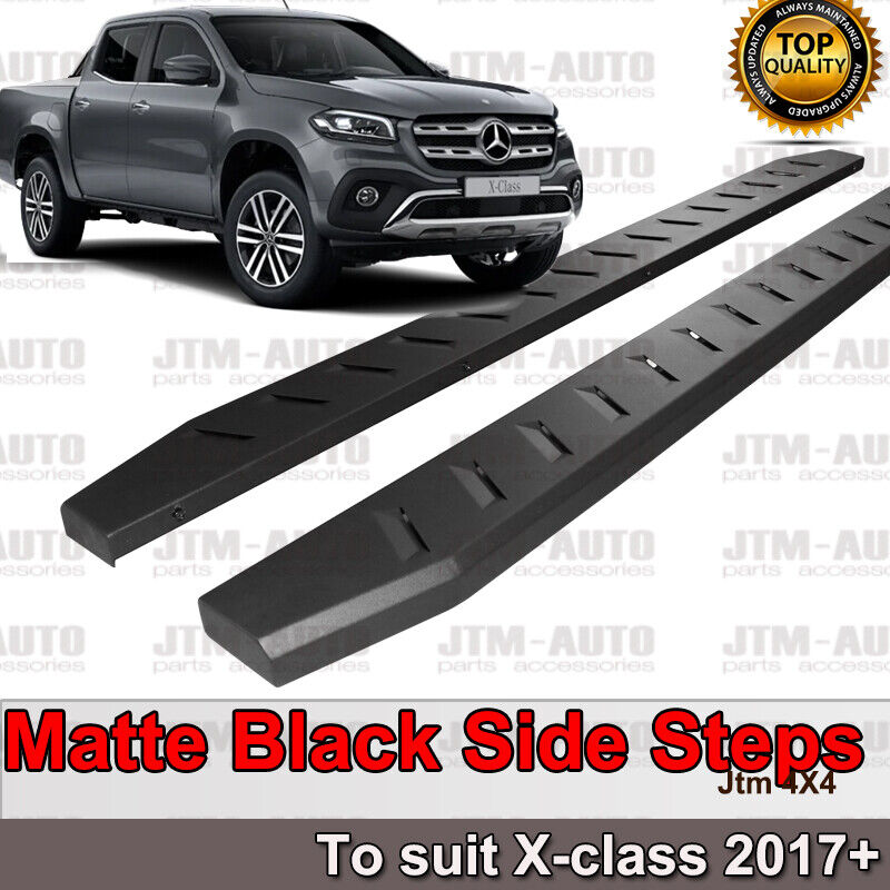 Heavy Duty Steel Black Off road Side Steps suit Mercedes-Benz X-class ...