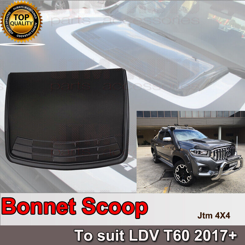 Matt Black Bonnet Scoop Hood Cover to suit LDV T60 2017-2021 | JTM-AUTO