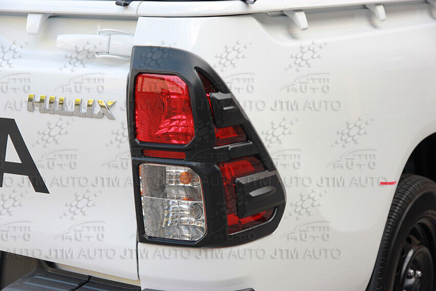 MATT Black Tail Light Cover Protector Suitable For Toyota Hilux 2015 ...