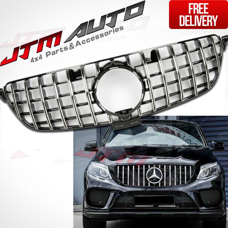 Chrome AMG GT Style Front Bumper Grille Grill For Mercedes-Benz GLE ...