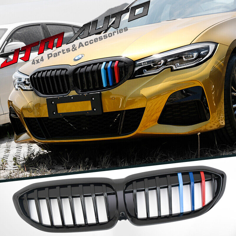 Gloss Black M Line Front Bumper Grill Grille suitable for BMW 3 Series ...