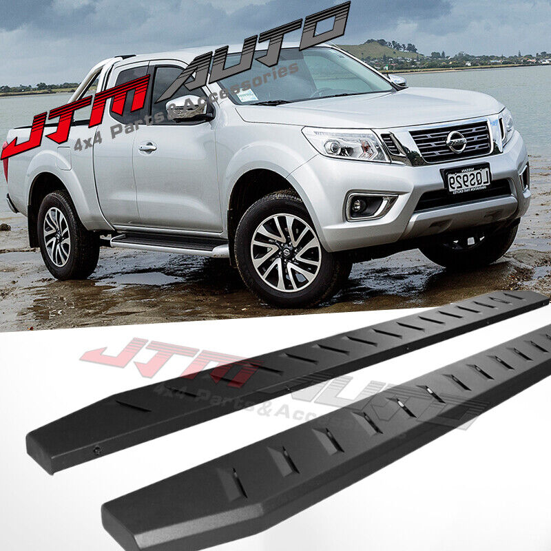 Black Steel Side Steps suit Nissan Navara NP300 D23 King Cab Extra Cab ...