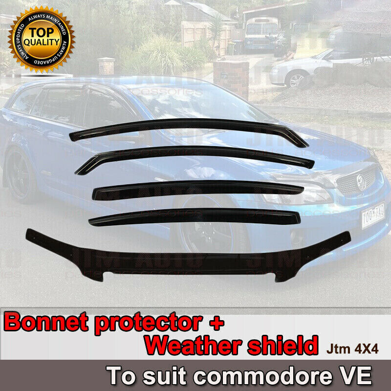 Bonnet Protector Guard + Weather Shields Visor to suit Holden Commodore ...
