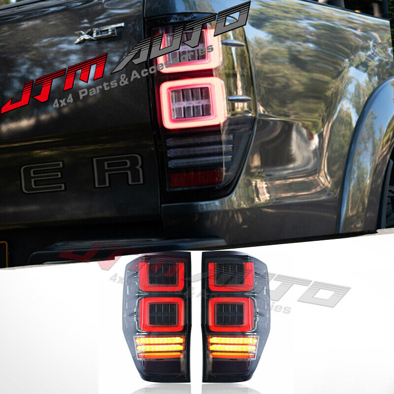 Smoked Full Sequential Led Tail Lights to suit Ford Ranger PX PX2 PX3 ...