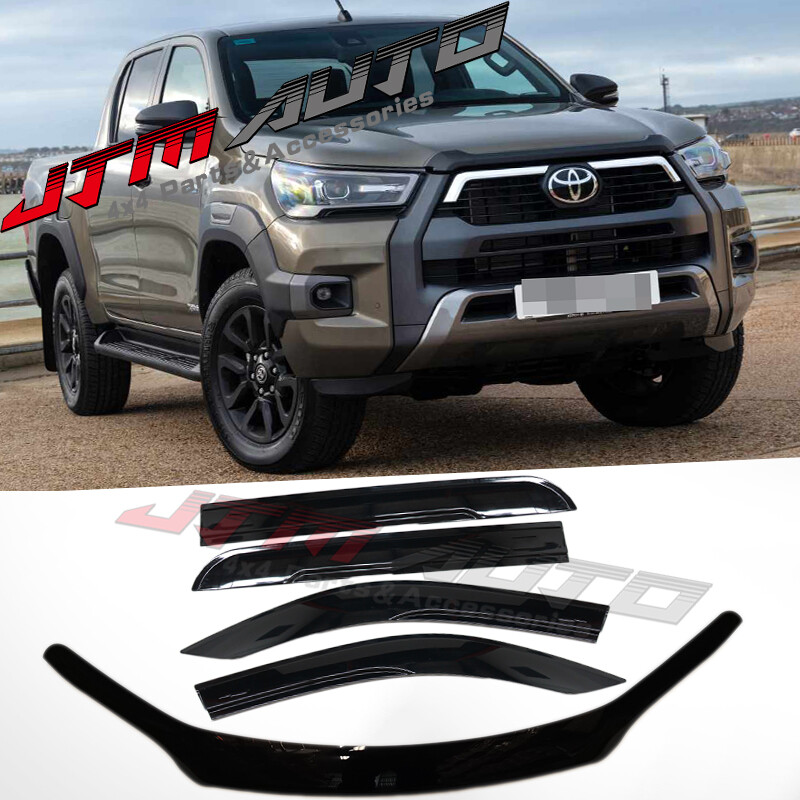 Bonnet Protector + Window Visors to suit Toyota Hilux N80 2021+ MY21 ...