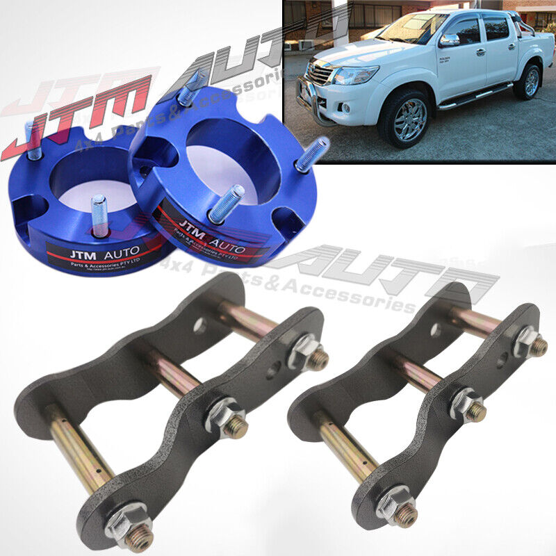 Lift Kit Strut Front Spacers + Rear Shackle to suit Toyota Hilux KUN26 ...
