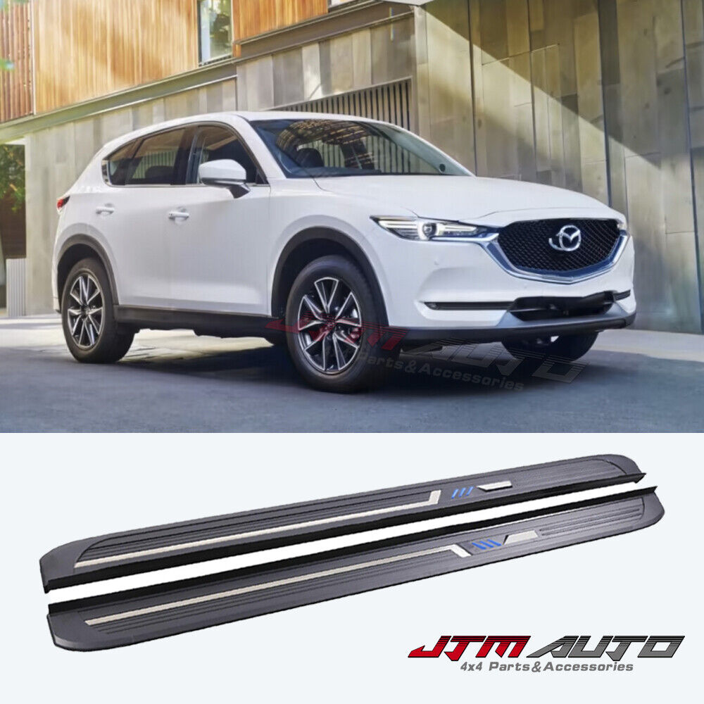 Black Aluminium Running Board Side Steps to suit Mazda CX-5 KF 2017 ...