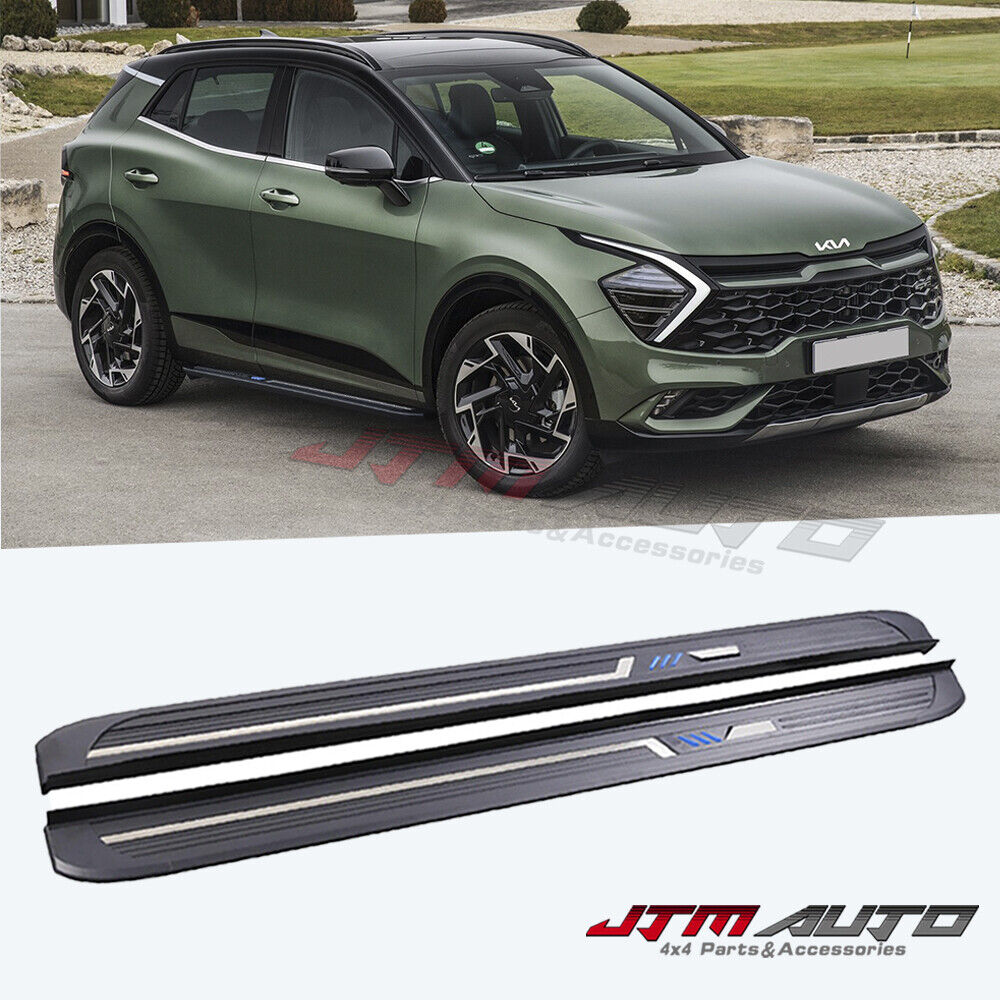 Black Aluminium Running Board Side Steps to suit KIA Sportage 2022 JTM AUTO