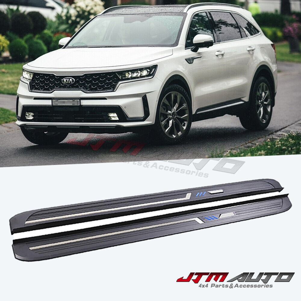 Black Aluminium Running Board Side Steps to suit KIA Sorento 2021 JTM AUTO