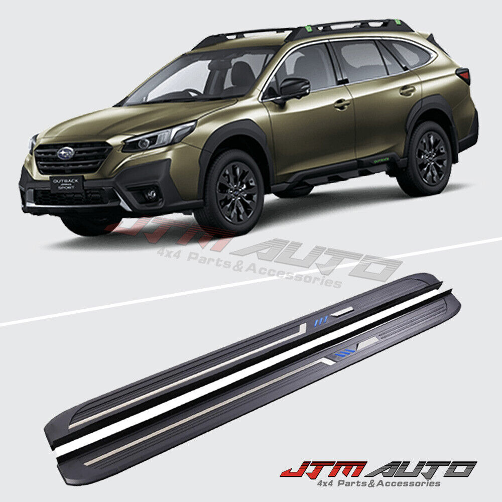 Black Aluminium Running Board Side Steps to suit Subaru Outback 2021 ...