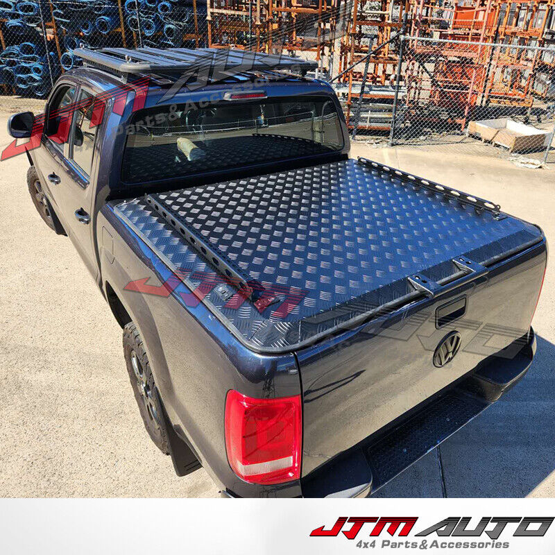 Black Aluminium Hard Lid Tonneau Cover Strut Lift to suit VW Amarok ...