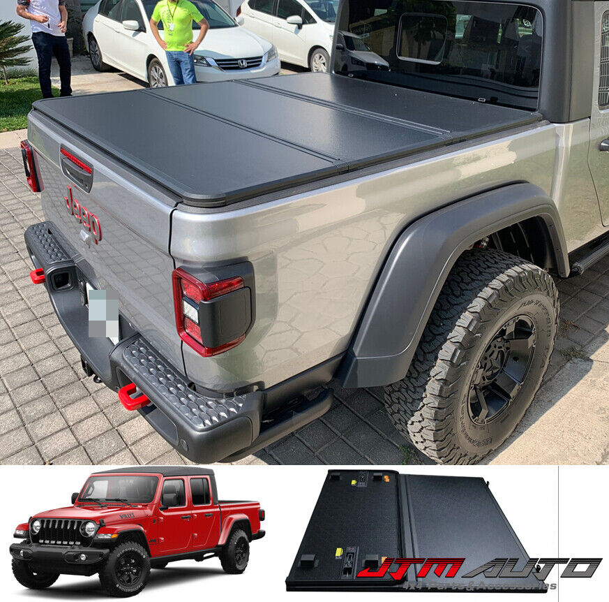 Aluminum Tri-Fold Folding Hard Tonneau Cover to suit Jeep Gladiator ...