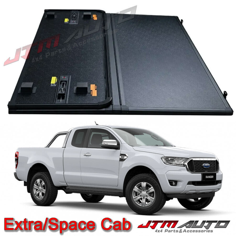 Aluminium Tri-Fold Folding Hard Tonneau Cover Suits Ford Ranger Extra ...