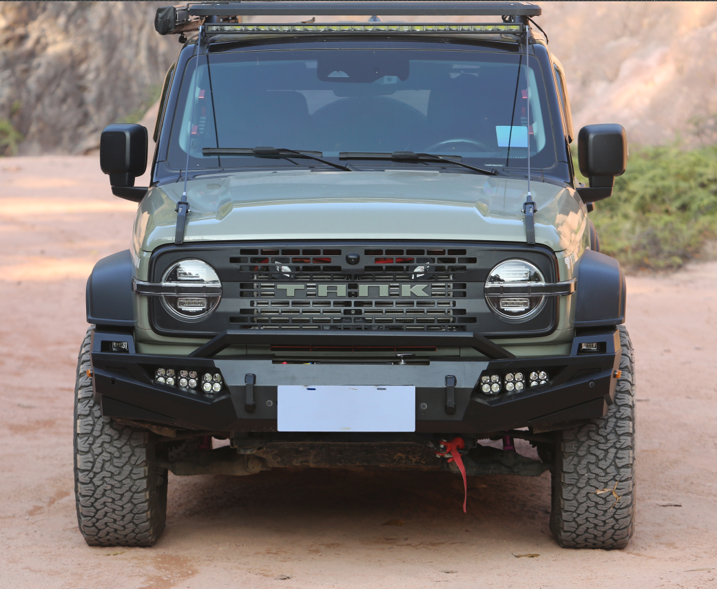 H-TeK Matt Black New Revolution Bull Bar to suit GWN Tank 300 Tank300 ...