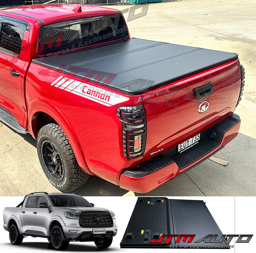 Aluminium Tri-Fold Folding Hard Tonneau Cover to suit GWM Cannon Cannon ...