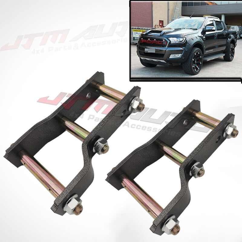 4WD Rear Leaf Alloy Spring 2 Inch Lift Shackle to suit Ford Ranger PX ...