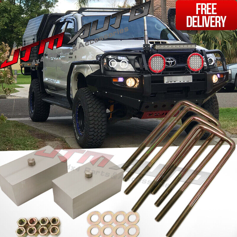 Lift Up 2" Rear Suspension Block Spacer Lift Kit to suit Toyota Hilux ...