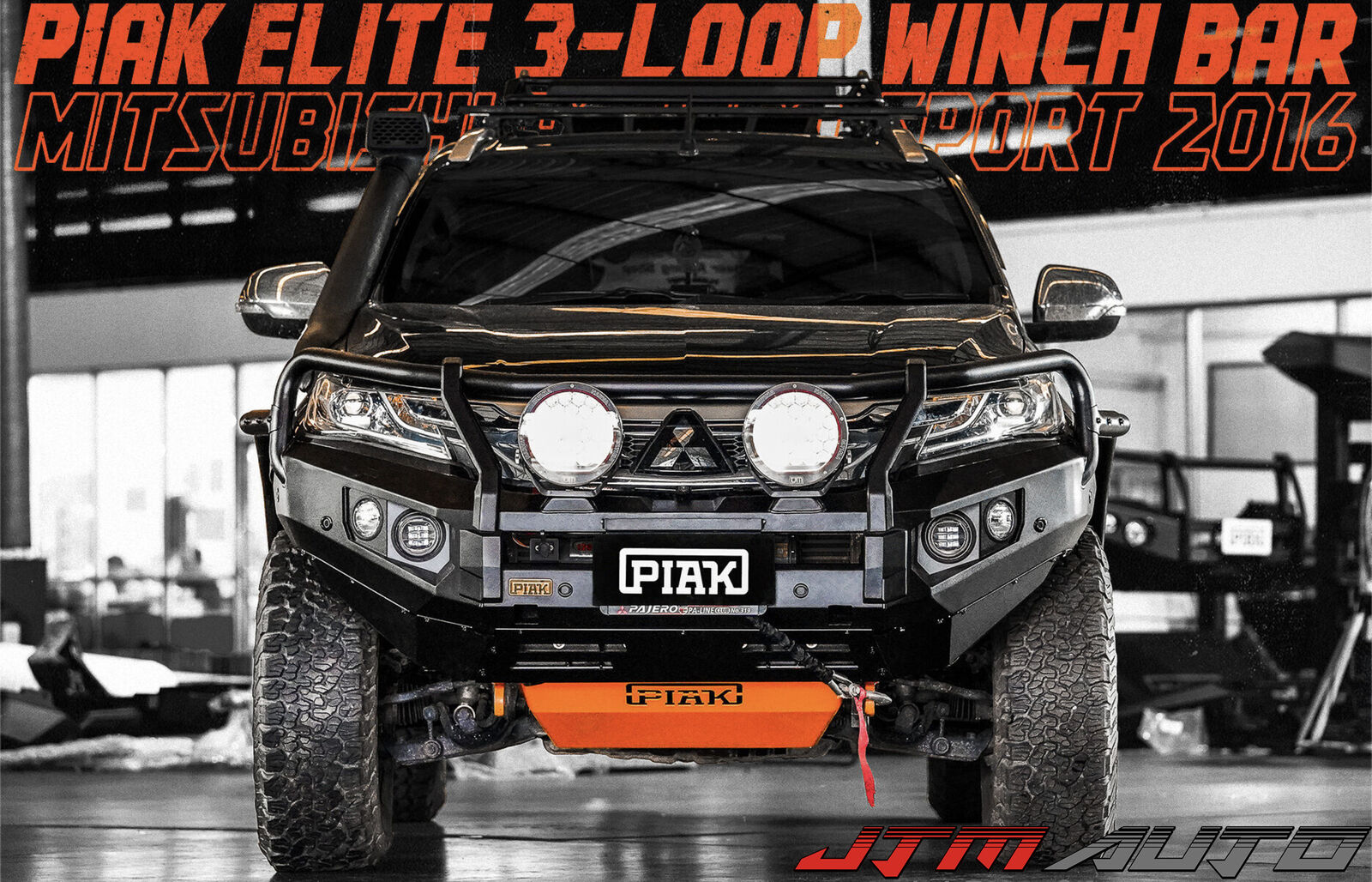 Piak ADR Elite 3 Loop Bull Bar to suit Mitsubishi Pajero Sport QE 2016 ...