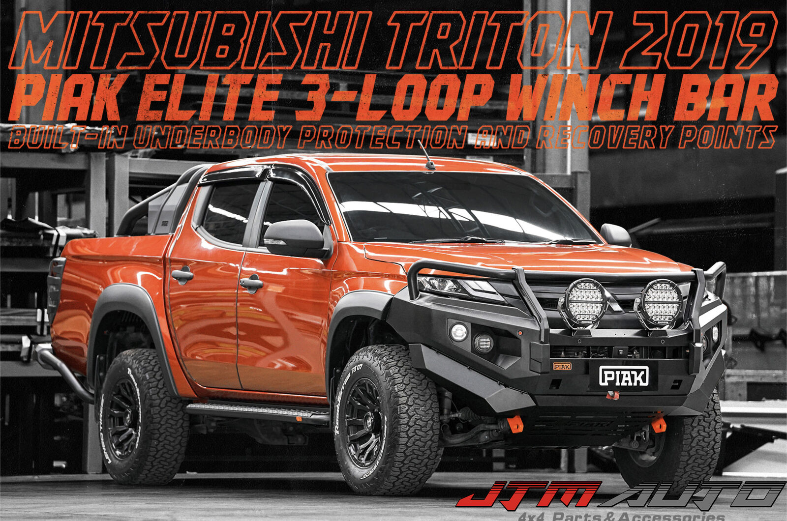 Piak ADR Elite 3 Loop Bull Bar to suit Mitsubishi Triton MR 2019-2024 ...