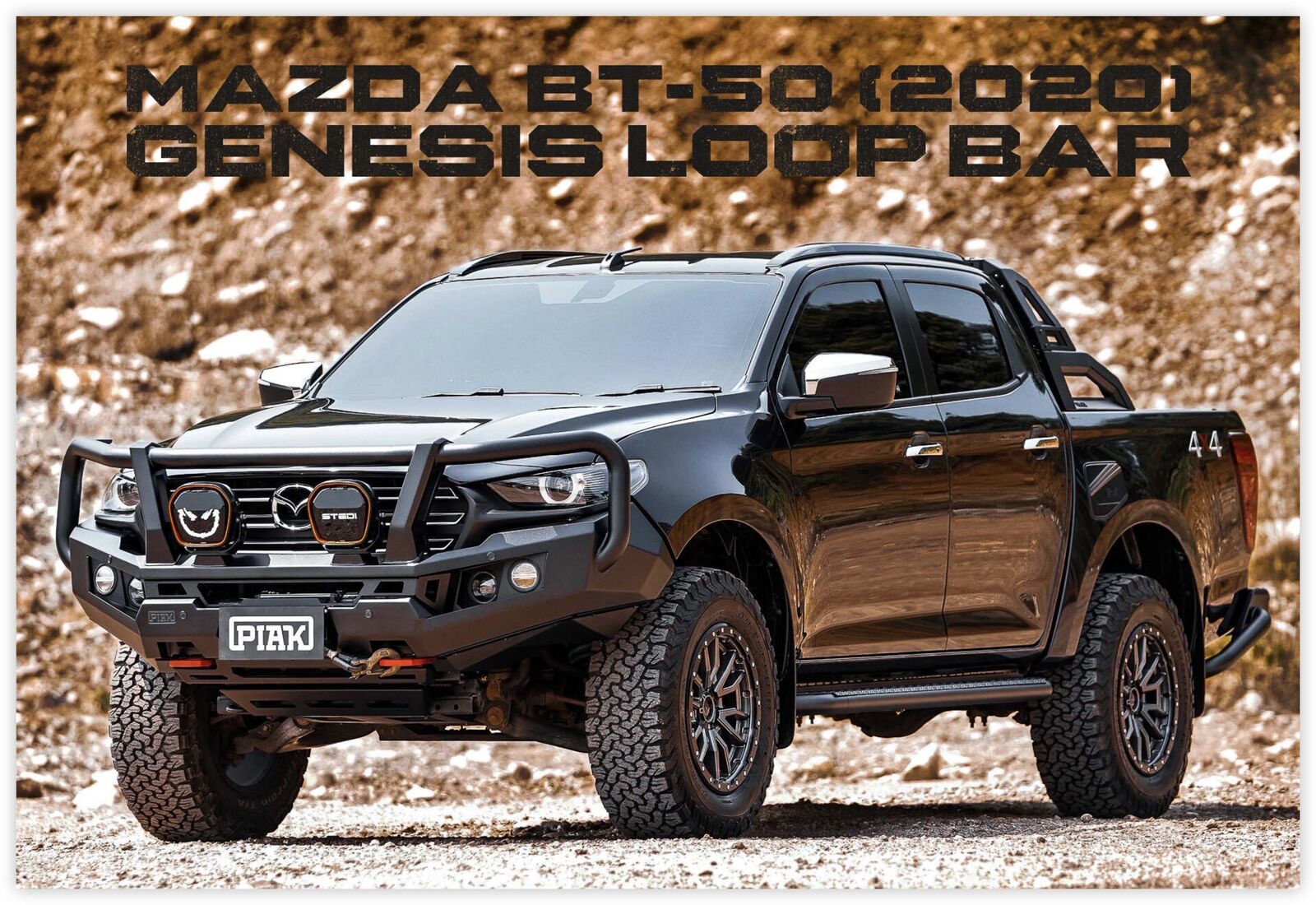 PIAK ADR GENESIS 3 LOOP BULL BAR to suit MAZDA BT-50 2020+ | JTM-AUTO