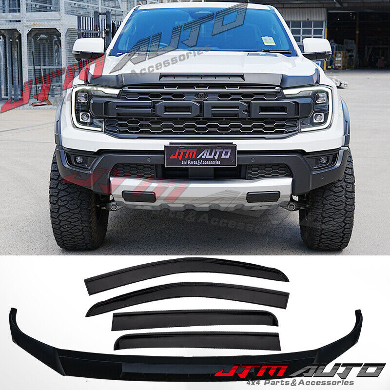 Bonnet Protector + Weather Shield Window Visor to suit Ford Ranger ...